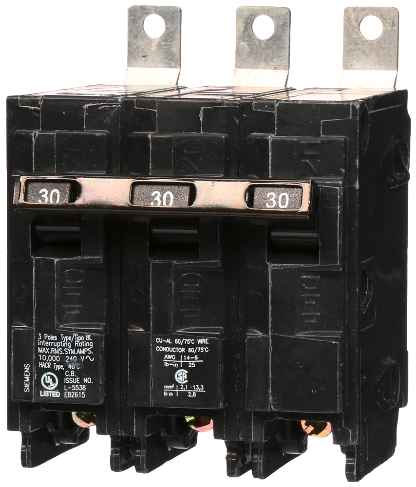INTERRUPTOR TERMICO BL 3 POLOS X 30 AMP SIEMENS — Elektrocontrol