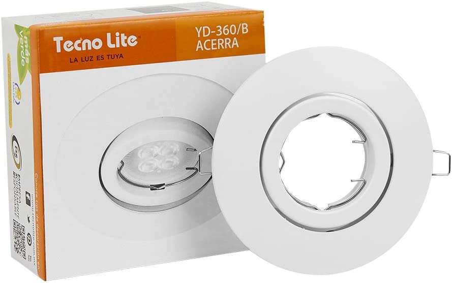 LUMINARIO EMPOTRABLE DIRIGIBLE REDONDO SATINADO TECNOLITE — Elektrocontrol